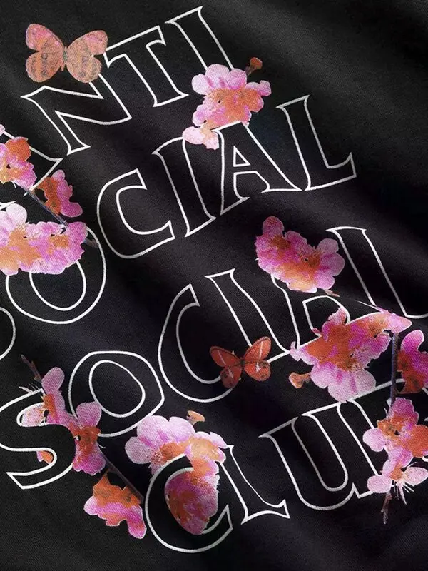 ANTI SOCIAL SOCIAL CLUB Floral-pattern Hoodie - Black
