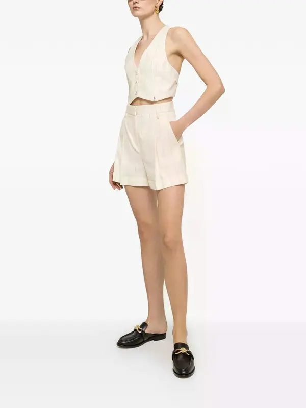 NISSA Striped High-waisted Shorts