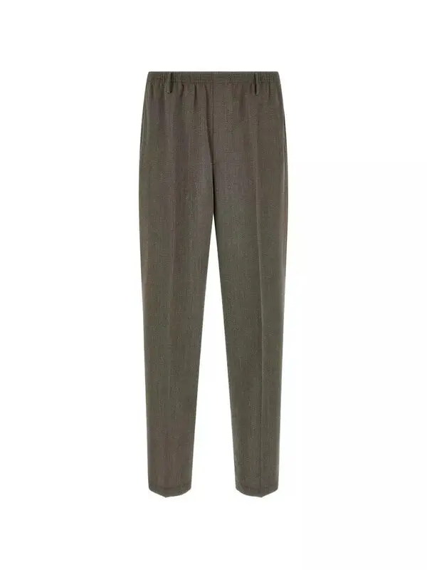 CELLAR DOOR Elasticated Tapered Trousers - Brown