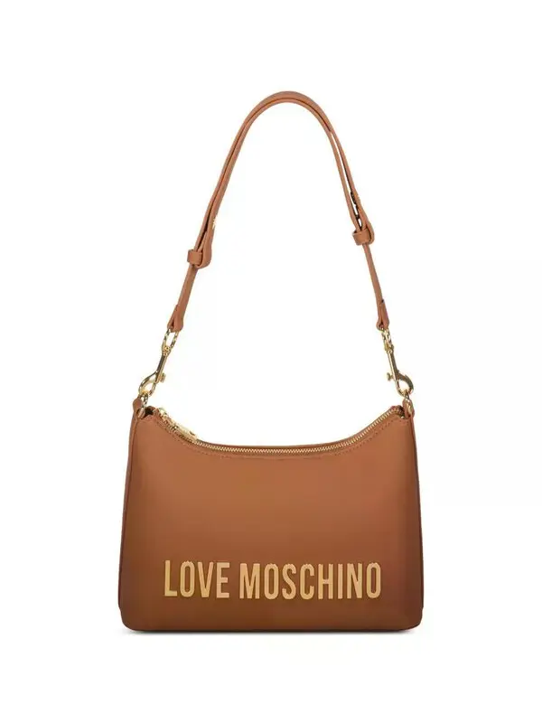Moschino Logo Lettering Shoulder Bag - Neutrals