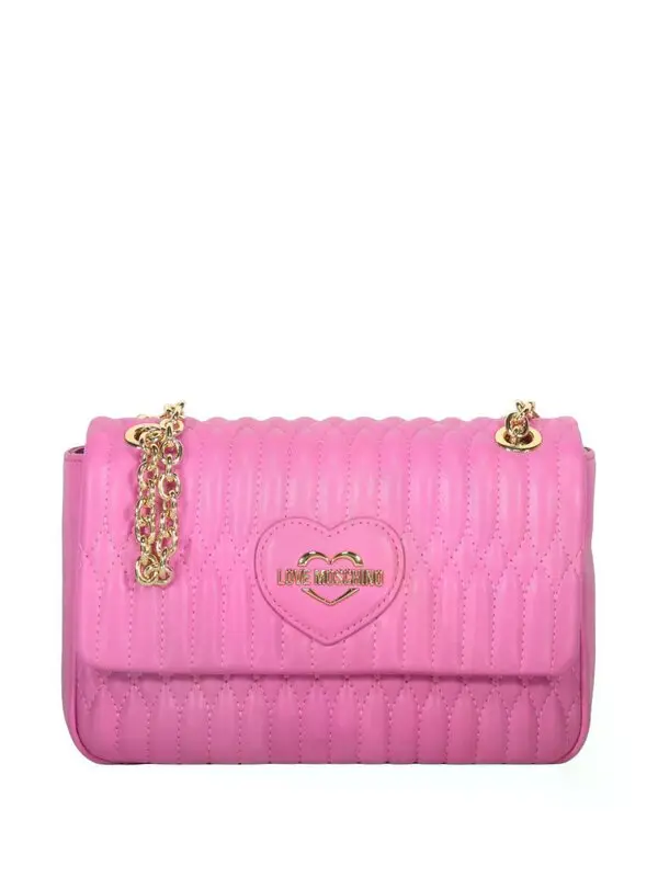Moschino Quilted Heart Shoulder Bag - Pink