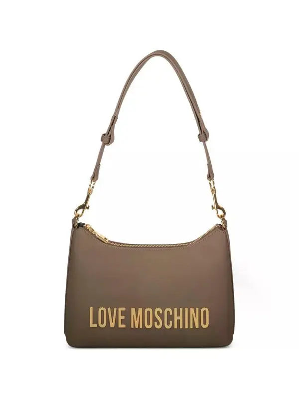 Moschino Logo Lettering Shoulder Bag - Brown