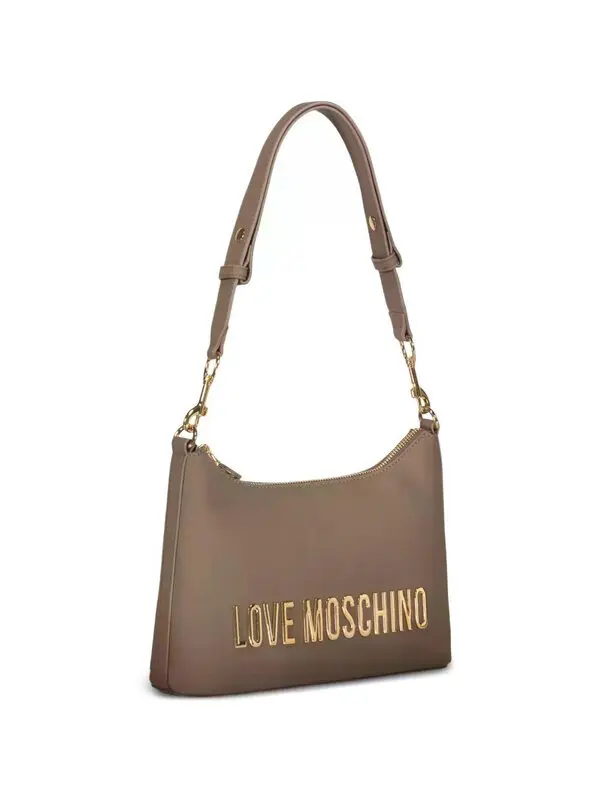 Moschino Logo Lettering Shoulder Bag - Brown