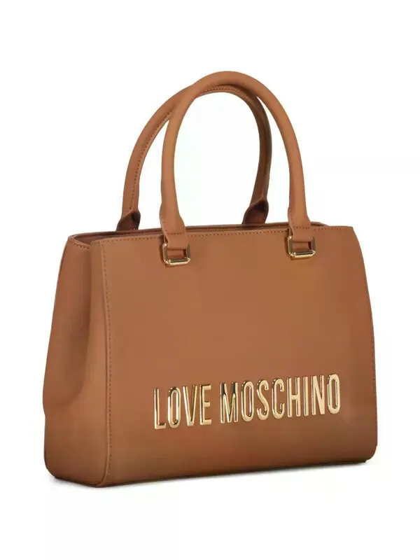 Moschino Logo Detail Tote - Neutrals