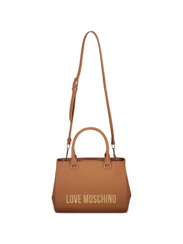 Moschino Logo Detail Tote - Neutrals