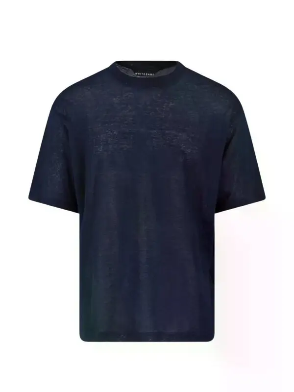 WHITE SAND Linen T-shirt - Blue