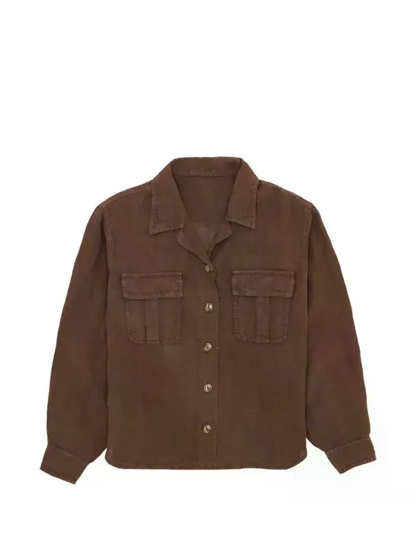 FORTELA Bia Chest-pocket Shirt - Brown