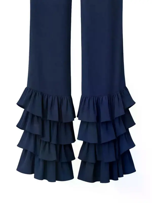 NOUVELLE SILK95FIVE Ruffled Hem Trousers