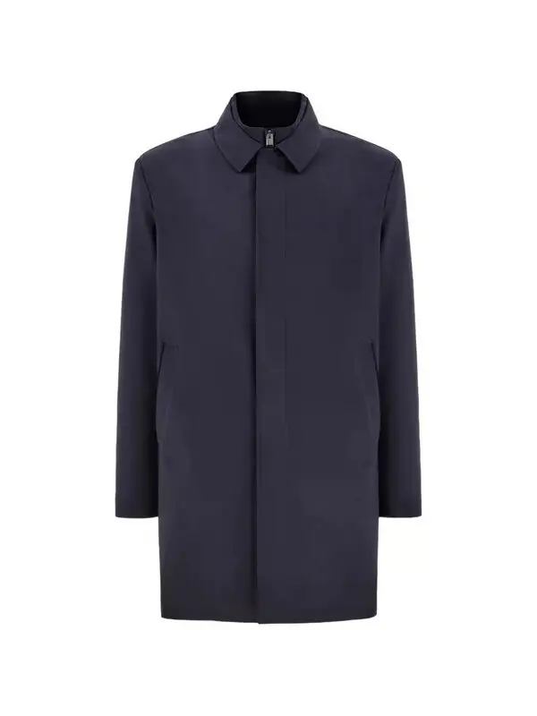 Canali Zip-up Coat - Blue