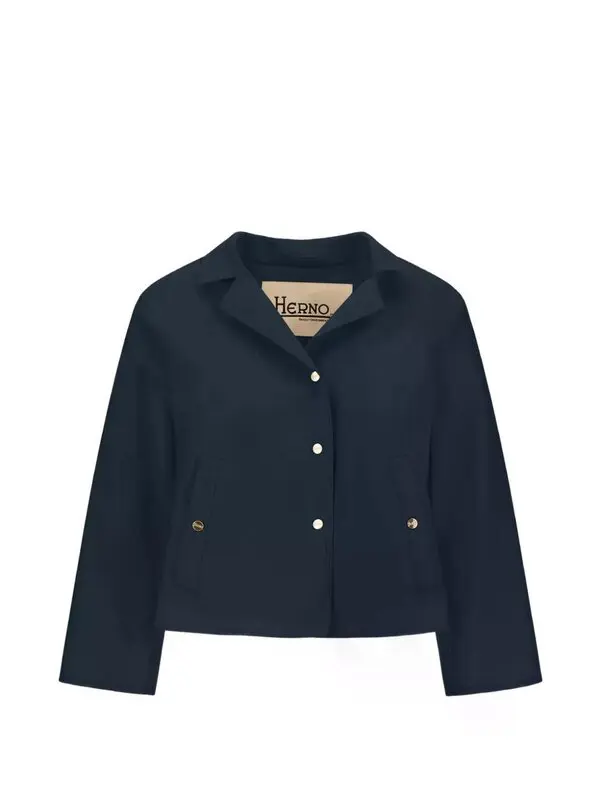 Herno Buttoned Collar Jacket - Blue