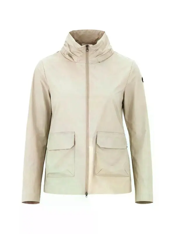 CANADIENS Zip-up Jacket With Pocket Details - Neutrals