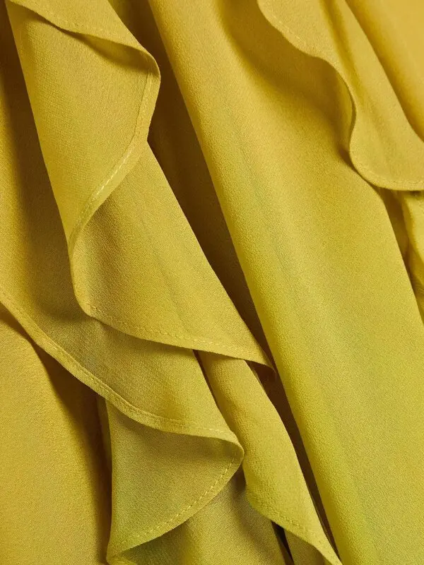 DE LA VALI Ruffled Maxi Dress - Yellow
