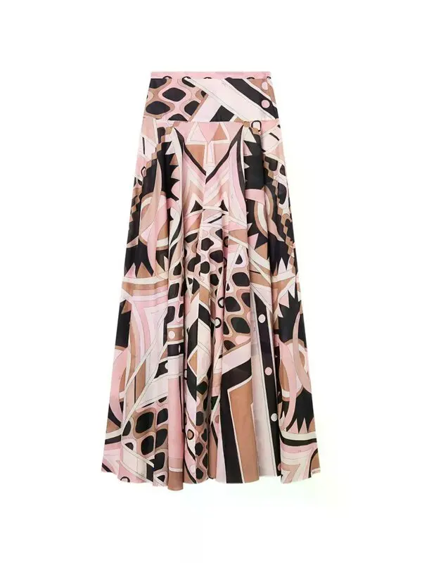 Emilio Pucci Vivara Printed Maxi Skirt - Neutrals