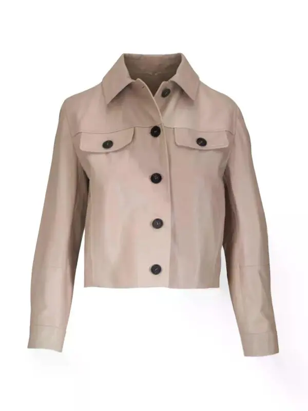 Brunello Cucinelli Buttoned Cropped Jacket - Neutrals