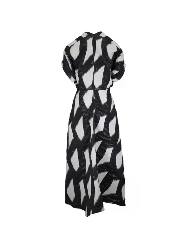 Zero + Maria Cornejo Patterned V-neck Wrap Dress - Black