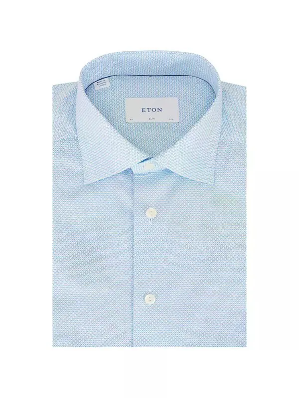 Eton Patterned Shirt - Blue