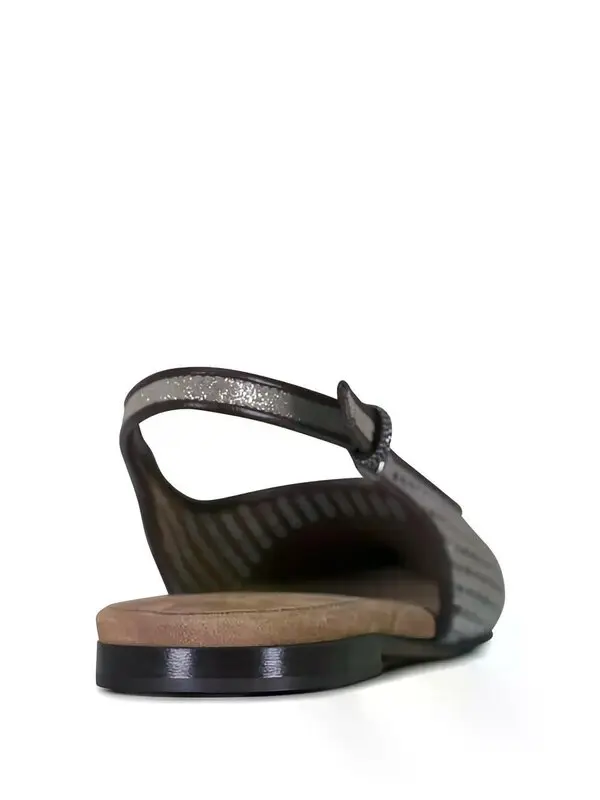 Brunello Cucinelli Slingback Perforated Ballet Flats - Gold