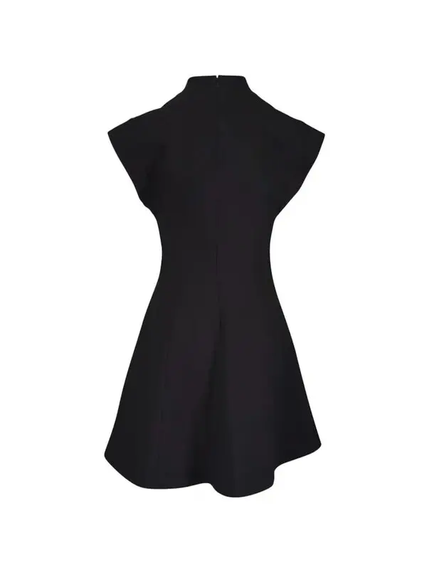 Lela Rose Embroidered V-neck Mini Dress