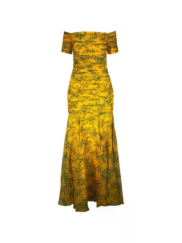 Carolina Herrera Off-shoulder Dress - Yellow