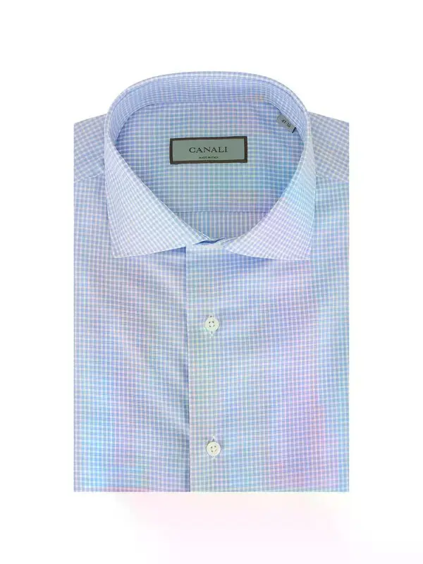Canali Gingham Dress Shirt - Blue