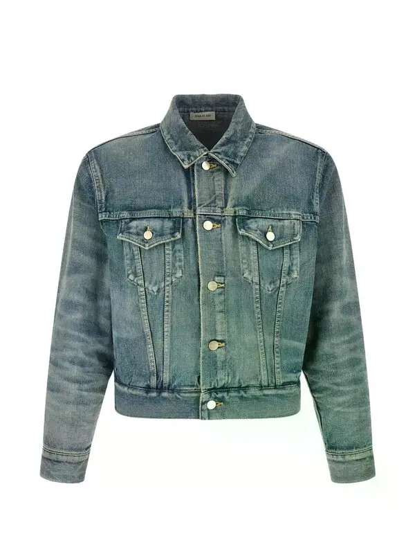 Fear Of God Contrast-stitching Denim Trucker Jacket - Blue