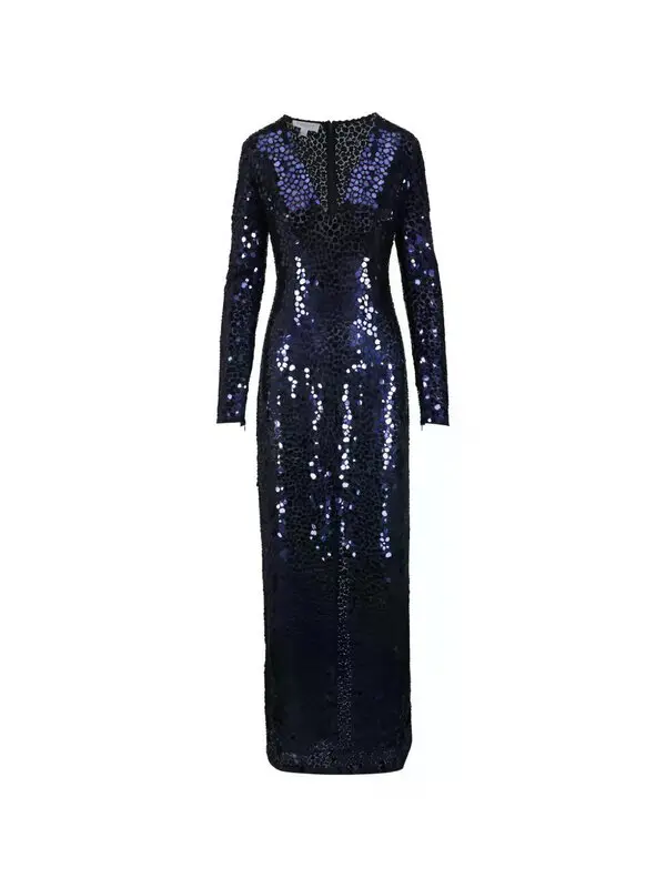 Michael Kors Sequin Embellished Gown - Blue