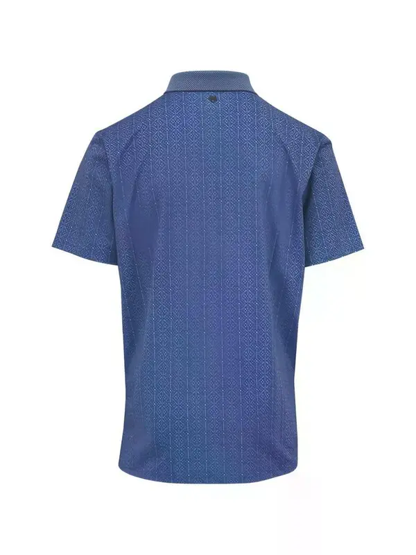 Greyson Patterned Polo Shirt - Blue