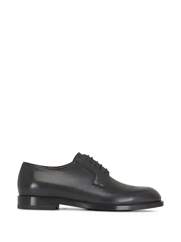 Zegna Leather Derby Shoes - Black