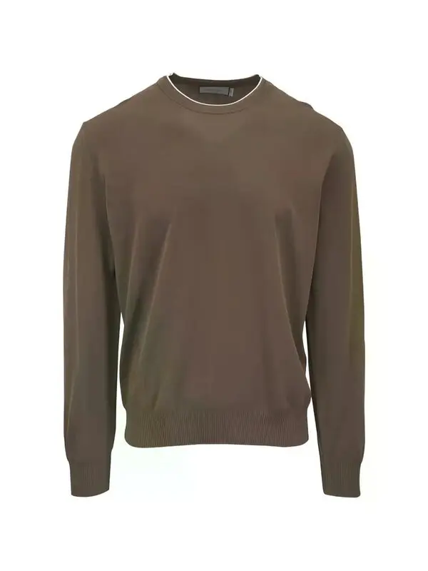 Canali Crew-neck Sweater - Brown