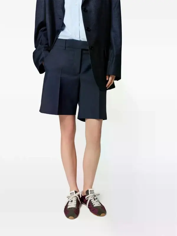 Miu Miu Plume Technical Fabric And Suede Sneakers - Purple