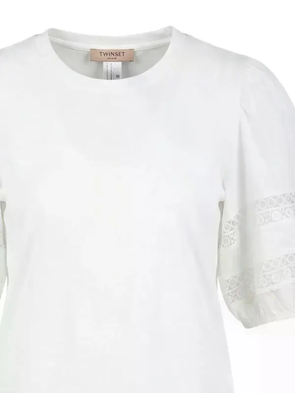 TWINSET Lace-embellished T-shirt - White