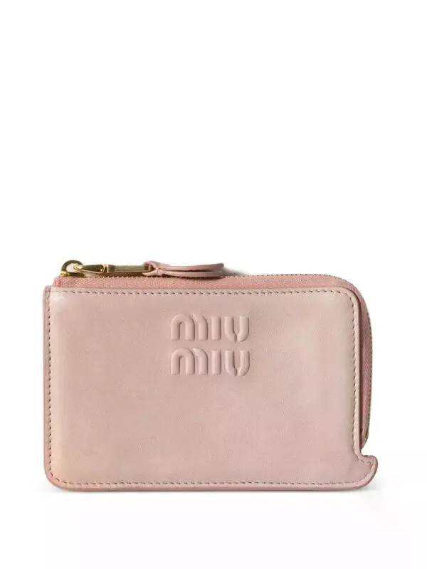 Miu Miu Nappa-leather Envelope Card Holder - Pink