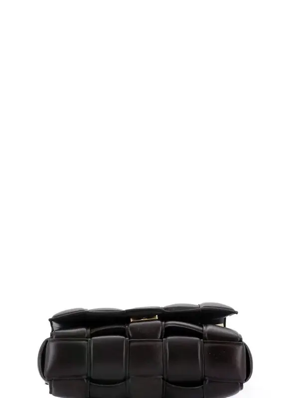 Bottega Veneta Cassette Chain Padded Maxi Intrecciato Leather Crossbody Bag - Brown
