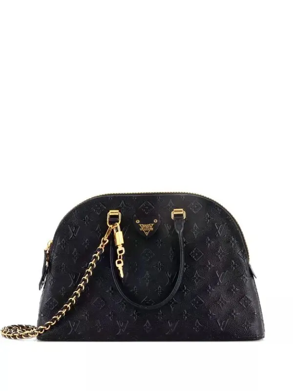LOUIS VUITTON Moon Alma Embossed Monogram Satchel - Black