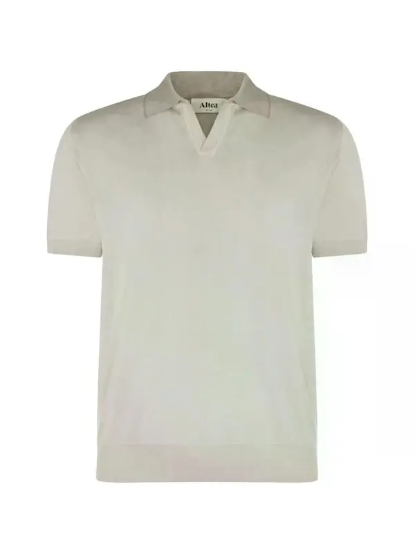 Altea Short-sleeved Cotton Polo Shirt - Neutrals