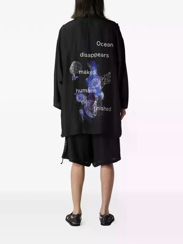 Yohji Yamamoto Patterned Silk Jacket