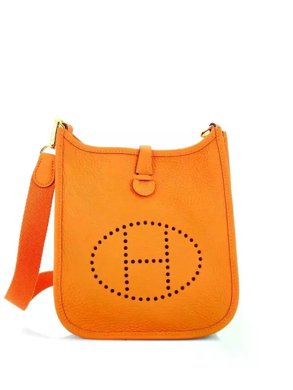 Hermès Evelyne Tpm Crossbody Bag Clemence Leather - Orange