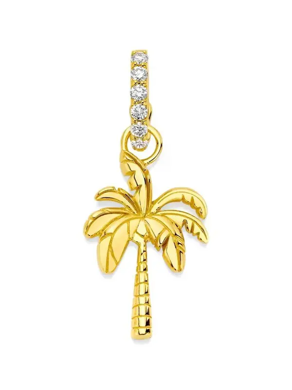 BUDDHA MAMA Palm Tree Diamond Pendant - Gold