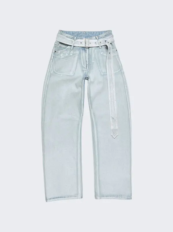 Acne Studios Denim Jeans With Belt - Blue