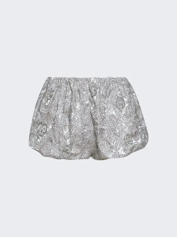 GRACE FAENA Beaded Roses Bombacho Shorts