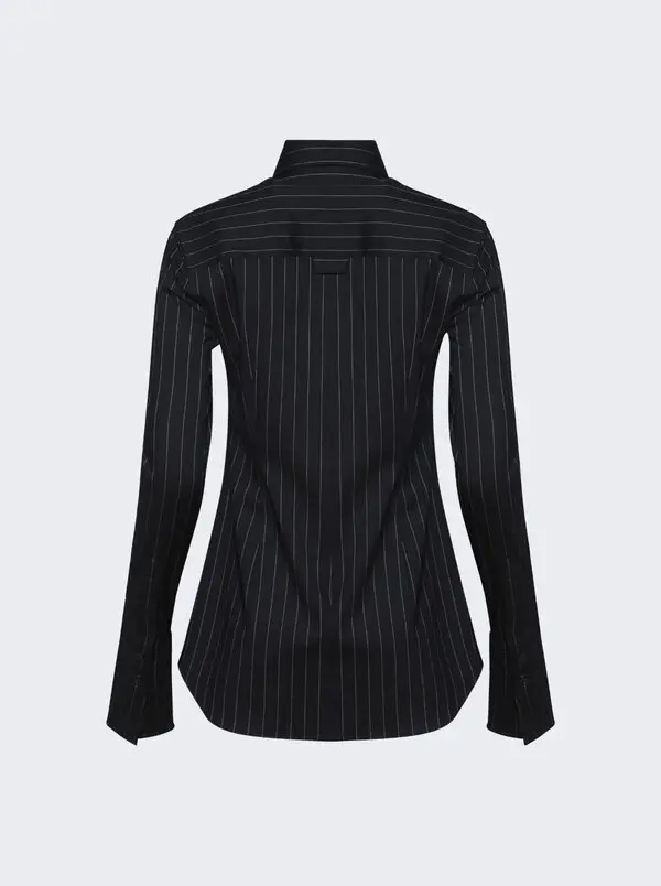 MUGLER Pinstripe Fitted Shirt