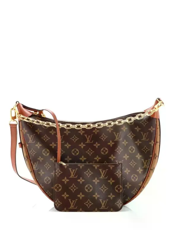 LOUIS VUITTON Loop Reverse Monogram Canvas Hobo Bag - Brown