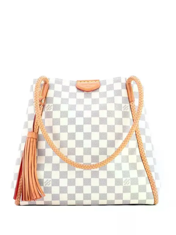 LOUIS VUITTON Propriano Damier Azur Tote Bag - White