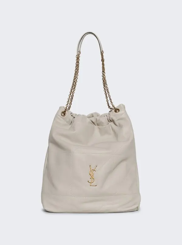 Saint Laurent Jamie Large Pouchon Bag - Ivory
