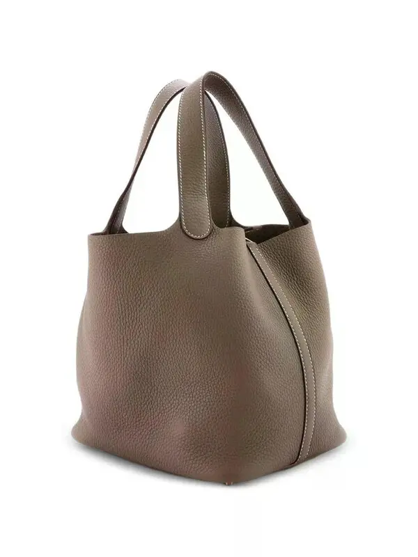 Hermès Picotin Lock Clemence Mm Bucket Bag - Grey