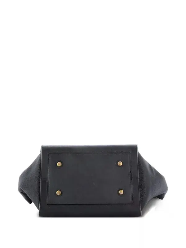 Celine Tie Knot Grainy Leather Small Tote Bag - Black