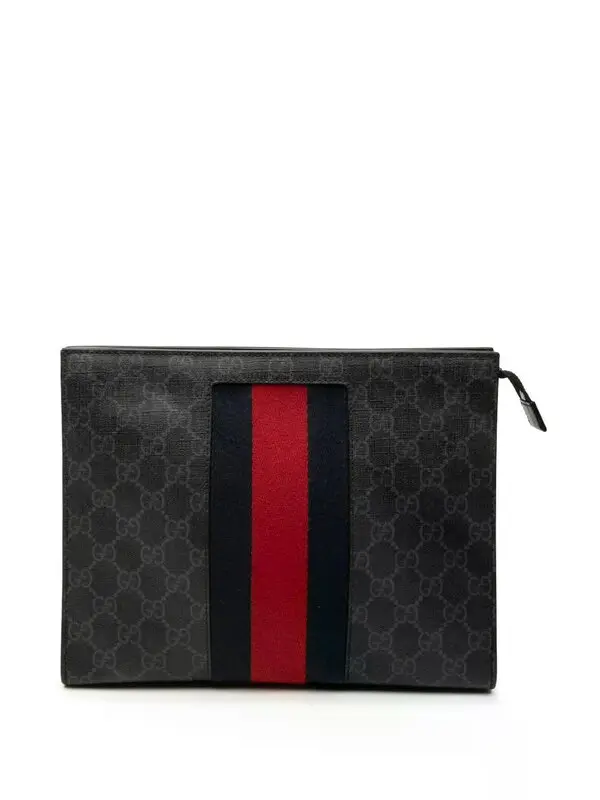 Gucci Gg Supreme Web Clutch Bag