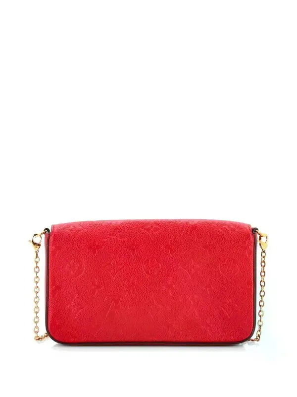 LOUIS VUITTON Felicie Pochette Monogram Empreinte Leather Crossbody Bag - Red