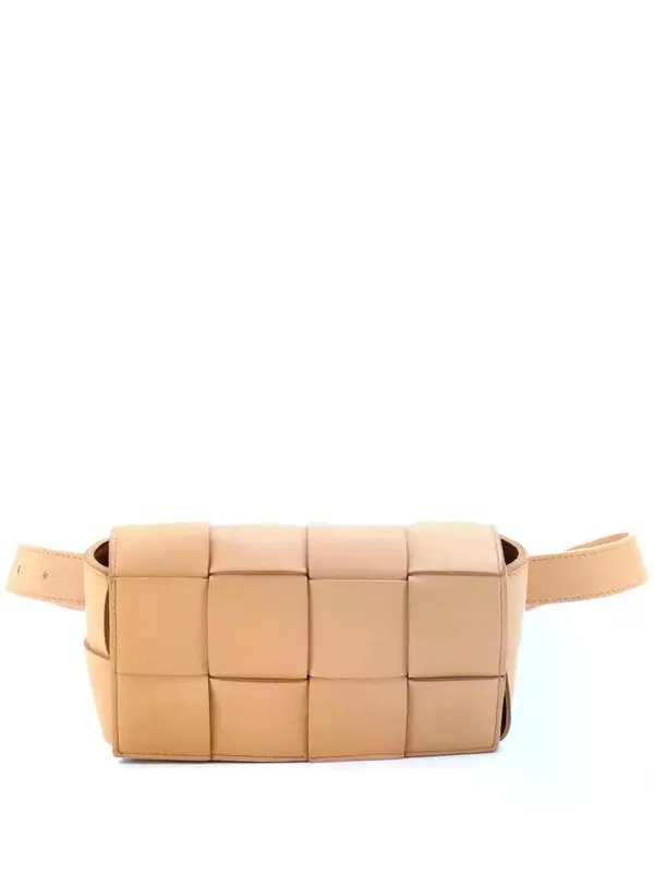 Bottega Veneta Cassette Maxi Intrecciato Leather Belt Bag - Neutrals
