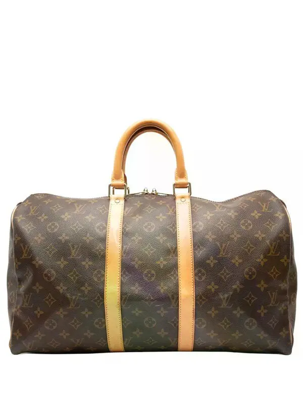 LOUIS VUITTON 1999 Monogram Keepall 45 Travel Bag - Brown